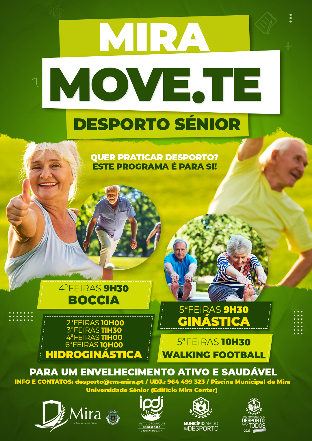 Mira avança com programa que promove o Desporto Sénior | Município de Mira